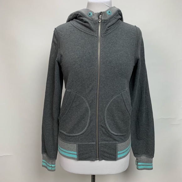 lululemon athletica | Tops | Lululemon Hoodie Womens 6 Full Zip Gray ...